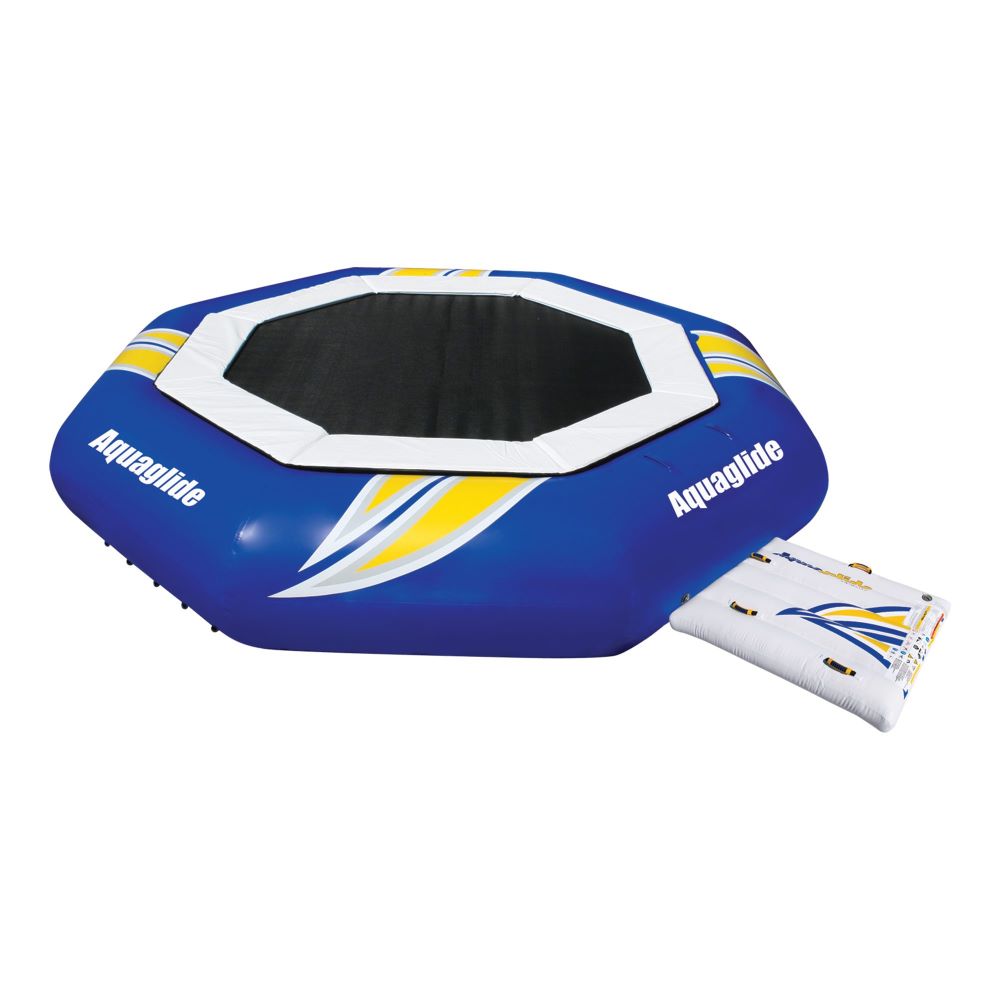 Aquaglide Supertramp 17 - Floating trampoline w/ Swimstep – The Prime ...